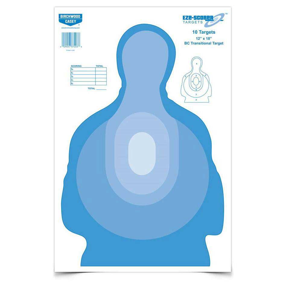 TRANSITIONAL BLUE PAPER TARGET - Birchwood Casey Eze-Scorer TRANSITIONAL BLUE PAPER TARGET - Birchwood Casey Eze-Scorer